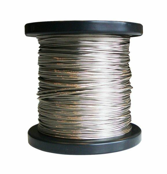 Køb Rustfri Ø 0,6 mm stålwire 1x7 kordel, på kunstof rulle. - Tilbud ...